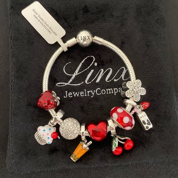 Linx | Jewelry | Linx Snake Chain Bracelet With Sweets Themed Charms ...